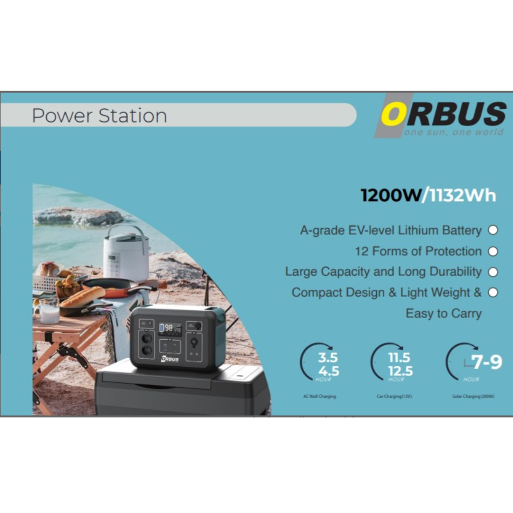Orbus Mobil Güç İstasyonu 1200W - Solar Akü Market